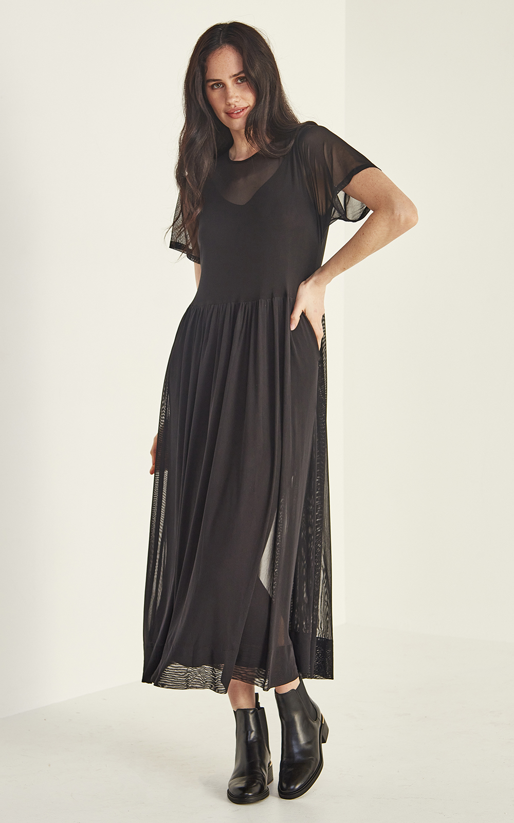 Sarah Dress And Slip – Zebrano | Designer Clothing NZ