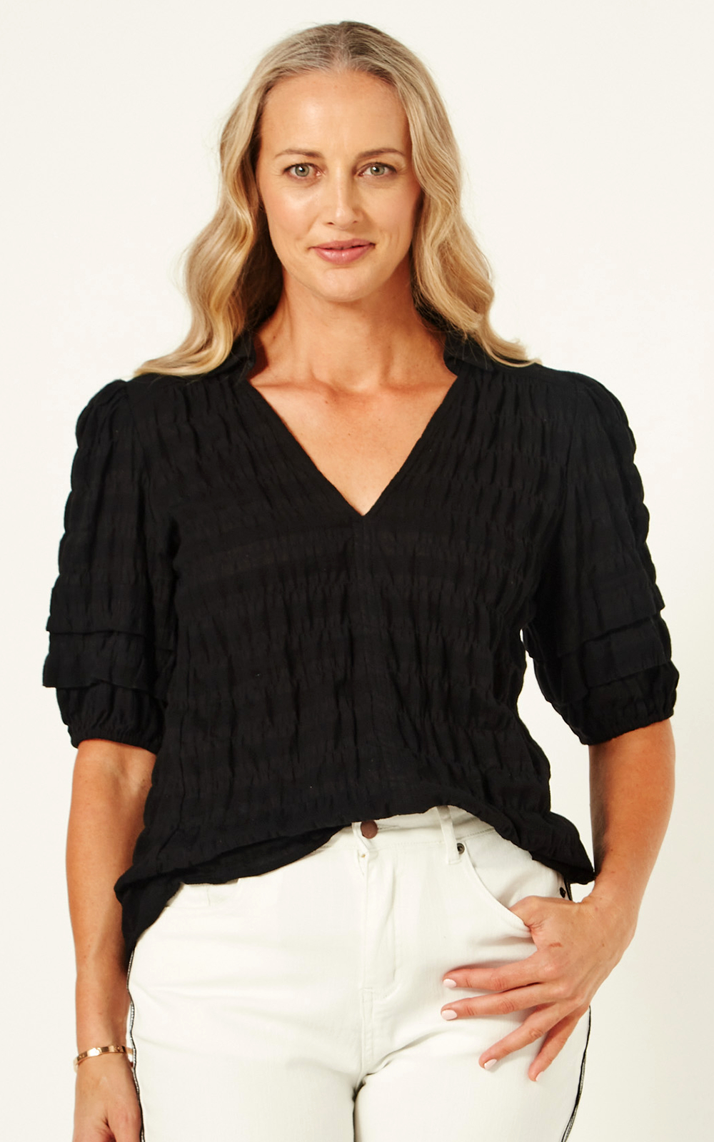 Elena Top – Zebrano | Designer Clothing NZ