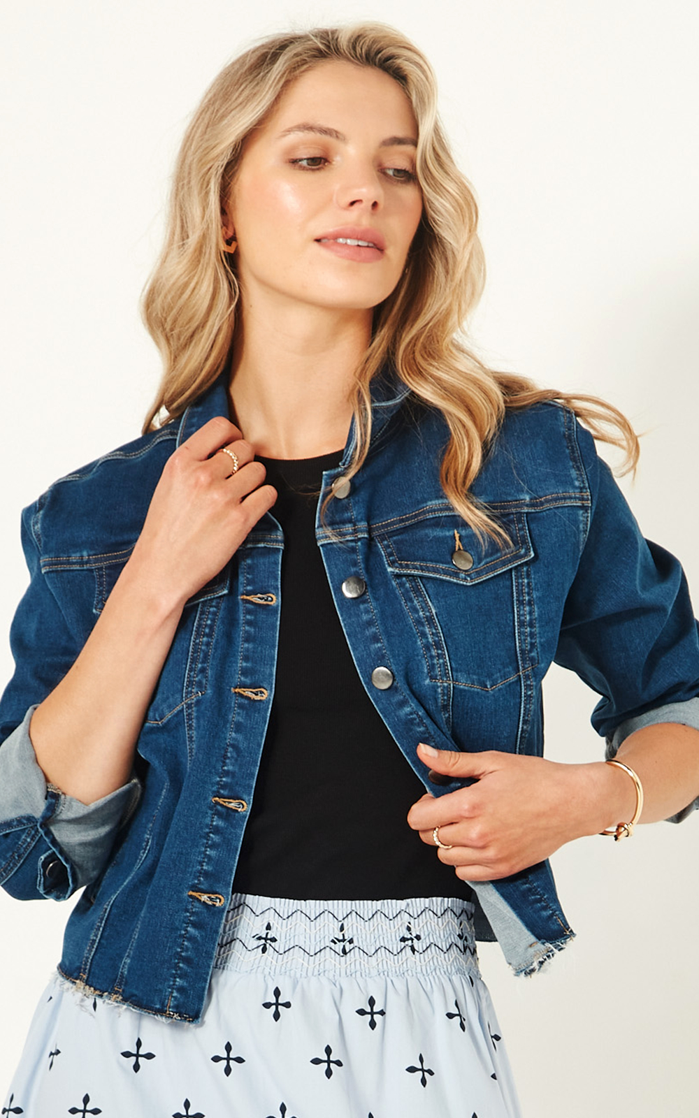 Selina Denim Jacket – Zebrano | Designer Clothing NZ