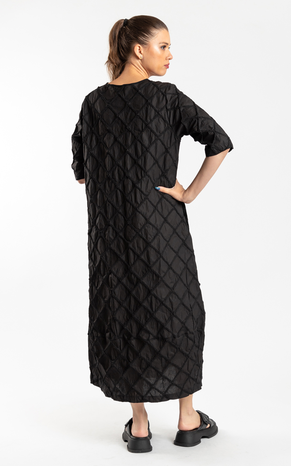 Funnel Dress Black – Zebrano | Designer Clothing NZ