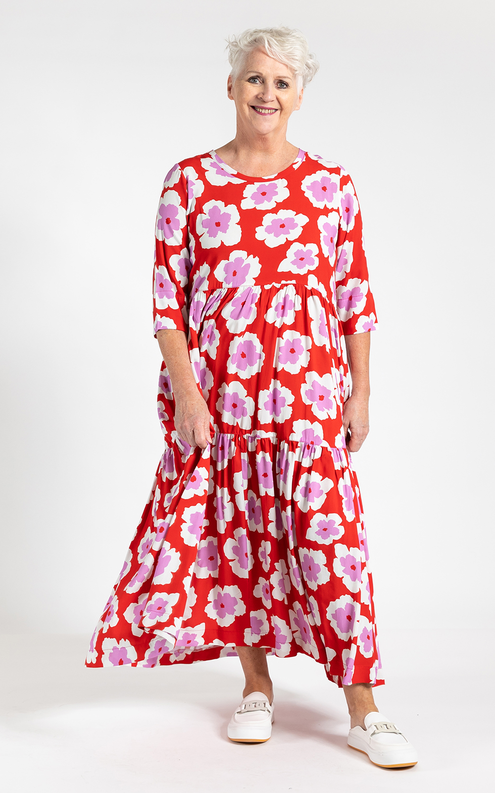 Tiered Dress Trixie – Zebrano | Designer Clothing NZ