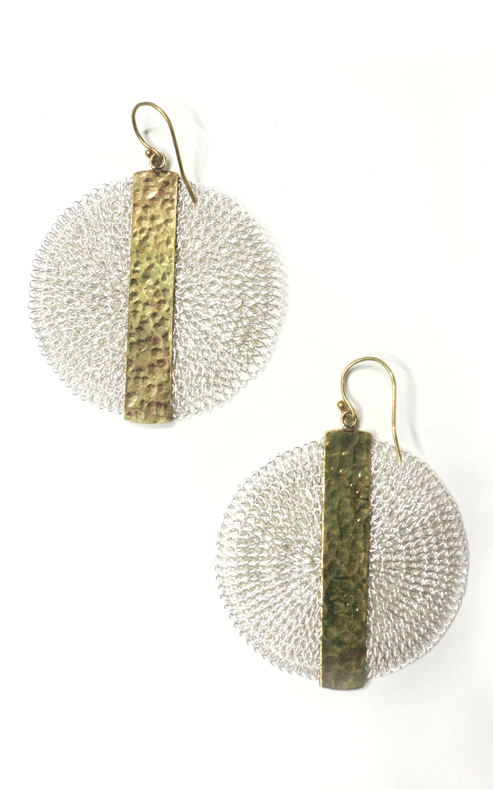 Vertical Circle Earrings – Zebrano | Designer Clothing NZ