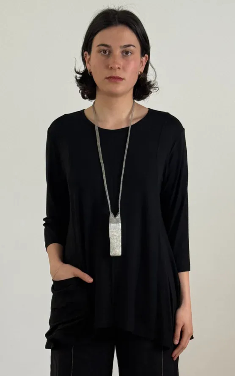 Linear Drop Necklace – Zebrano | Designer Clothing NZ