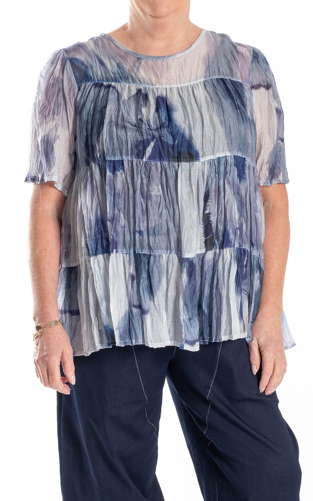 Cascade Top Moody Sky – Zebrano | Designer Clothing NZ