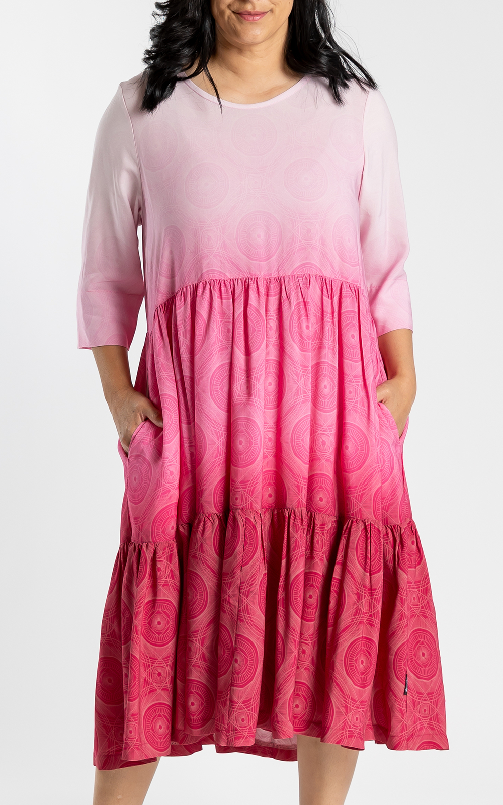 Cleo Dress Pink Fade – Zebrano | Designer Clothing NZ