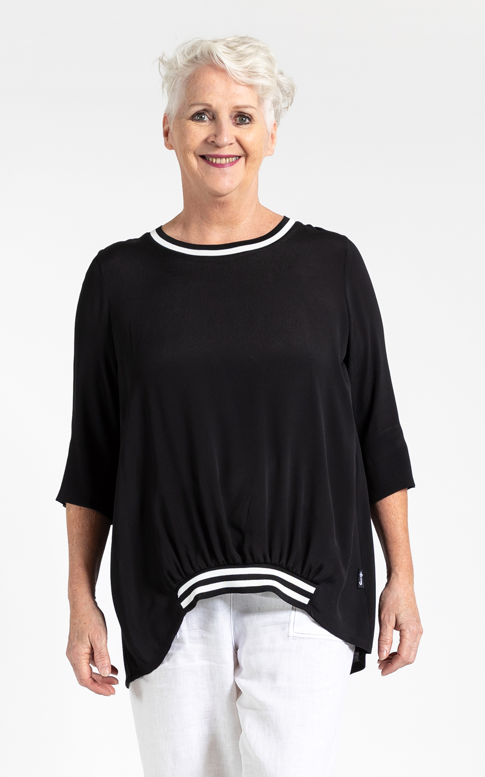 Tori Top Black – Zebrano | Designer Clothing NZ