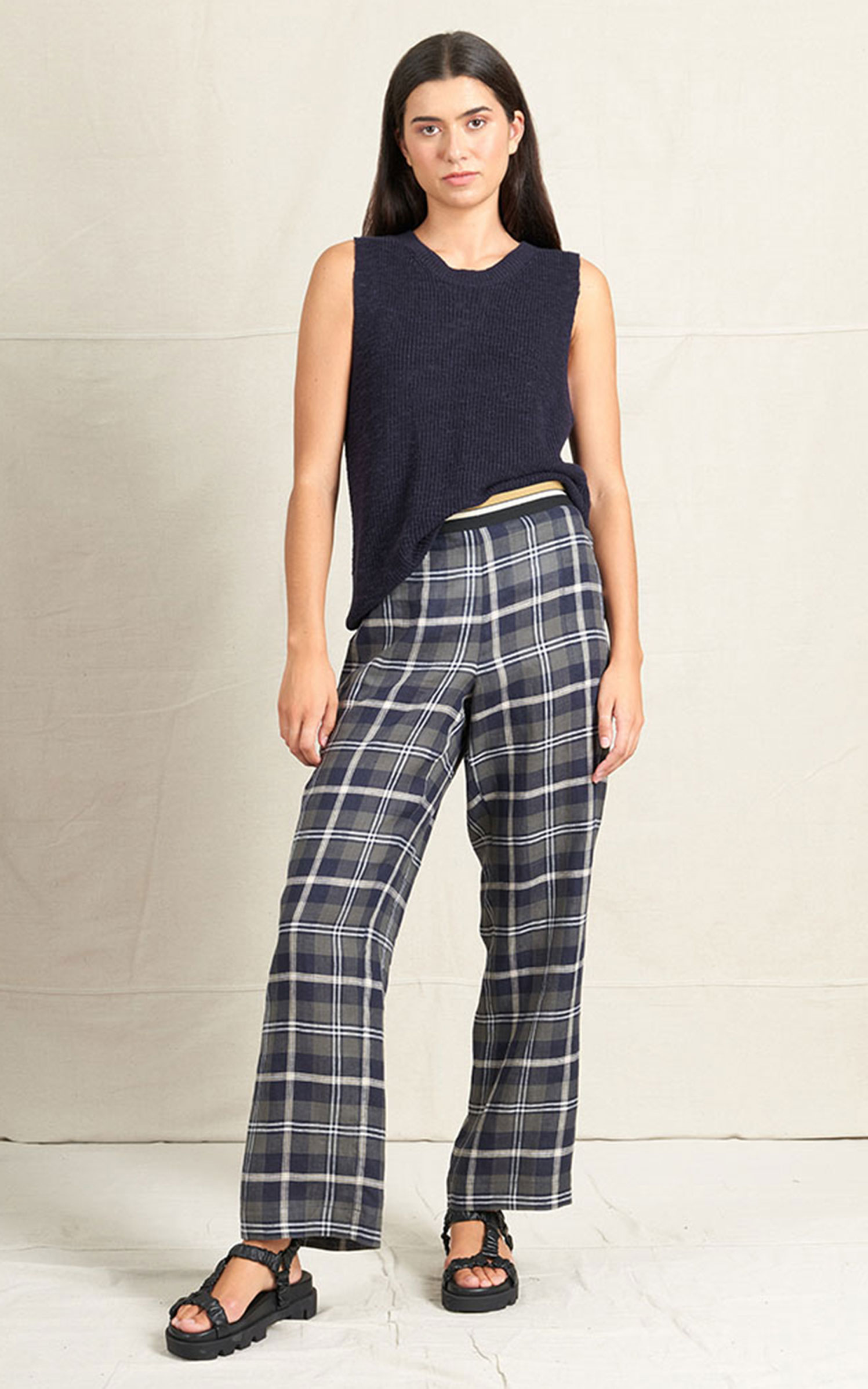 Retro Check Pant – Zebrano | Designer Clothing NZ