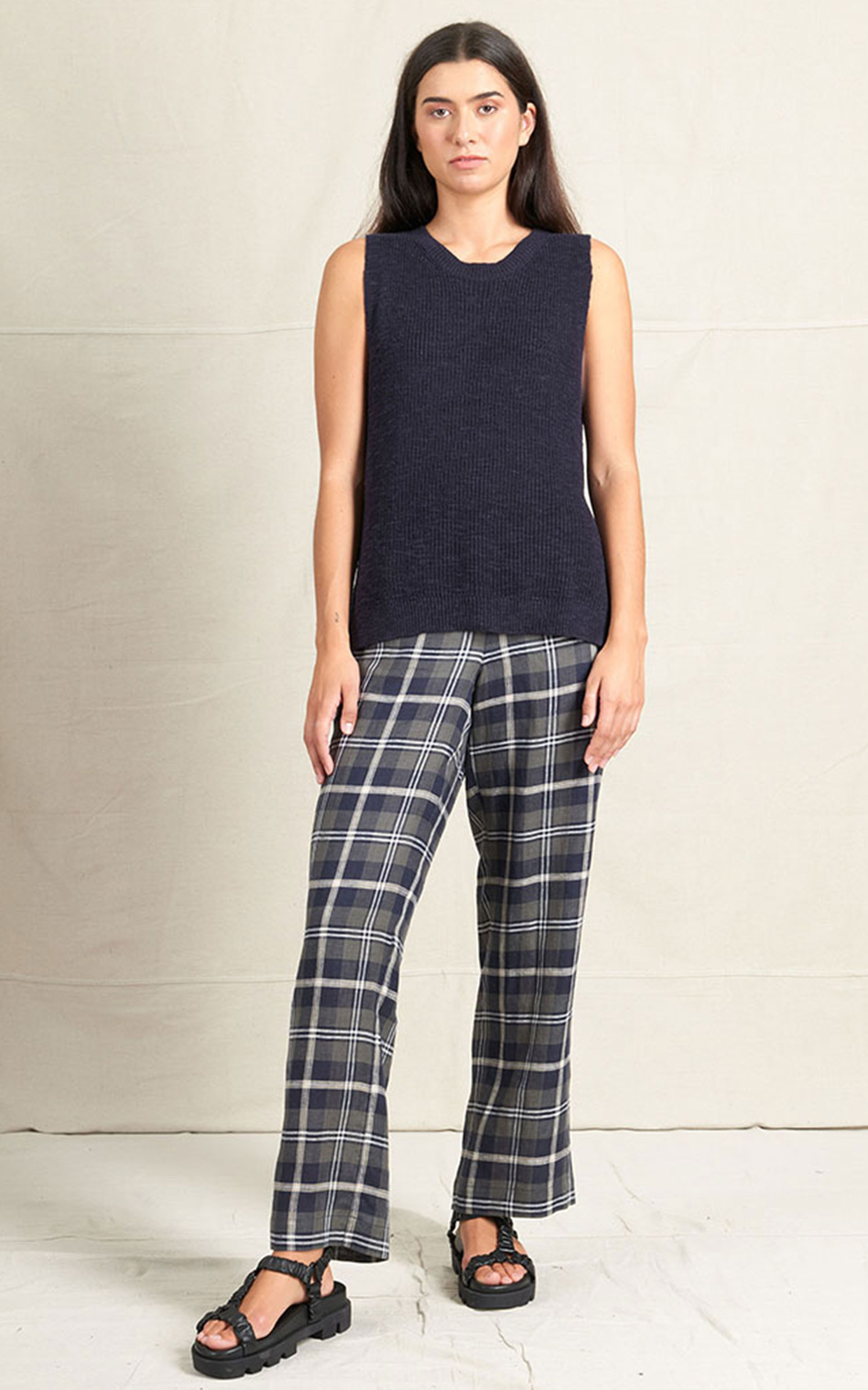 Retro Check Pant – Zebrano | Designer Clothing NZ