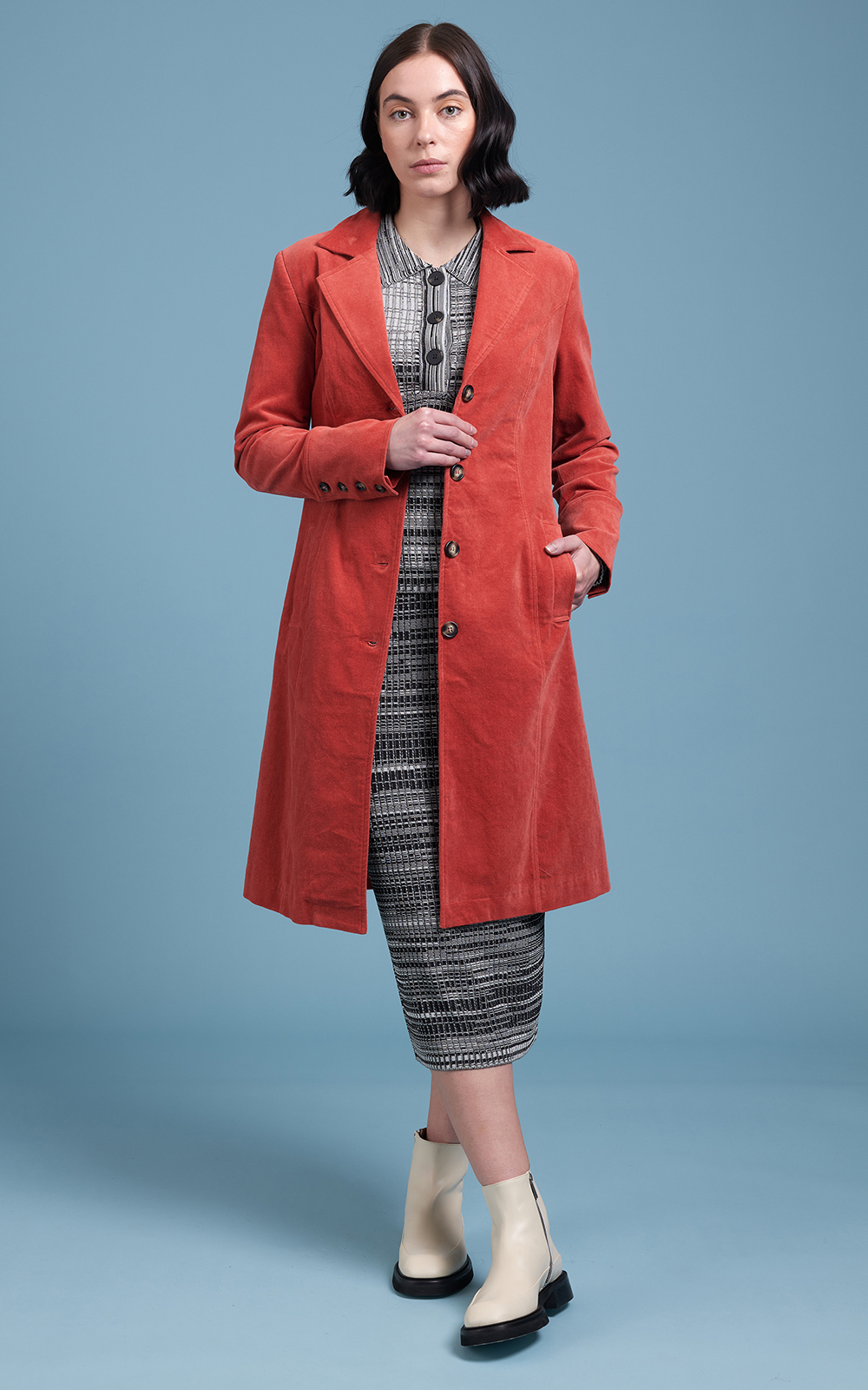 Strike A Cord Coat – Zebrano | Designer Clothing NZ