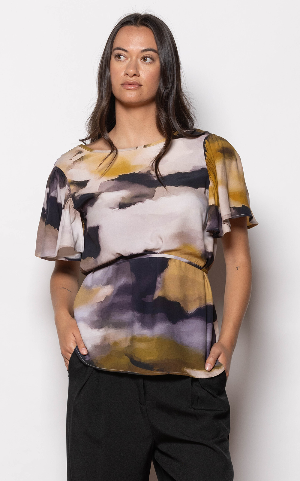 Flora Top – Zebrano | Designer Clothing NZ