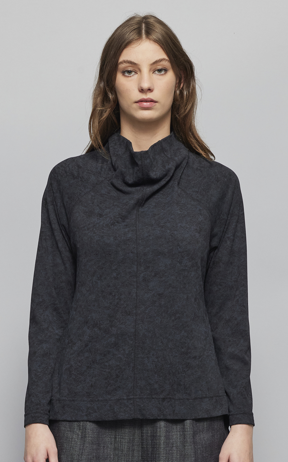 Streamline Top In Smoke Print – Zebrano | Designer Clothing NZ