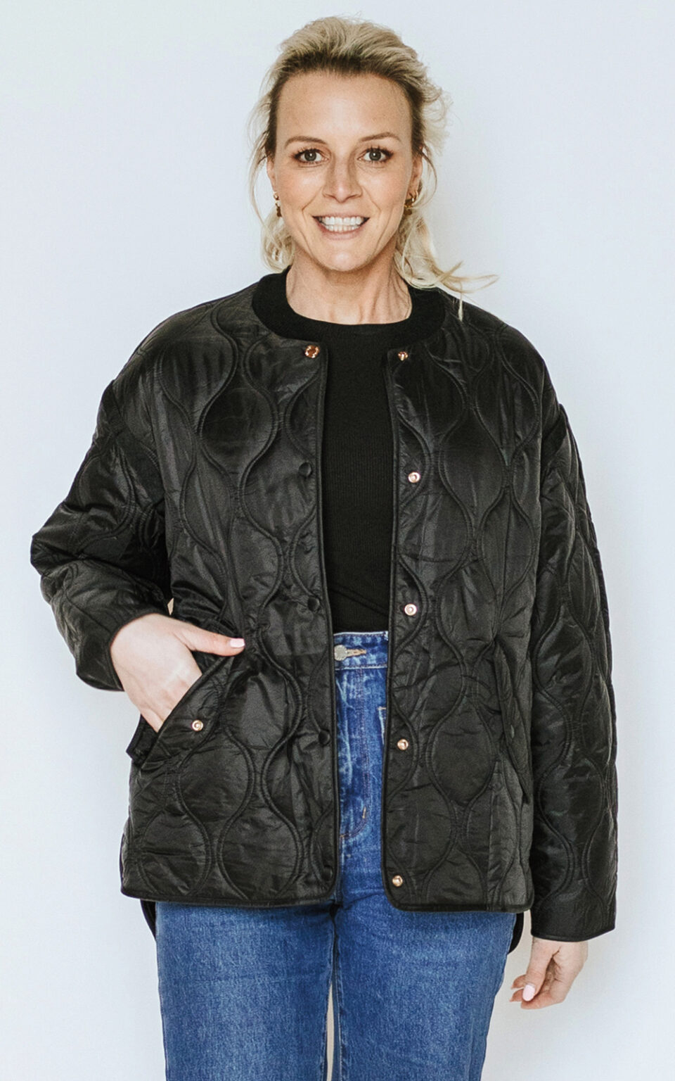 Talei Quilt Bomber – Zebrano | Designer Clothing NZ