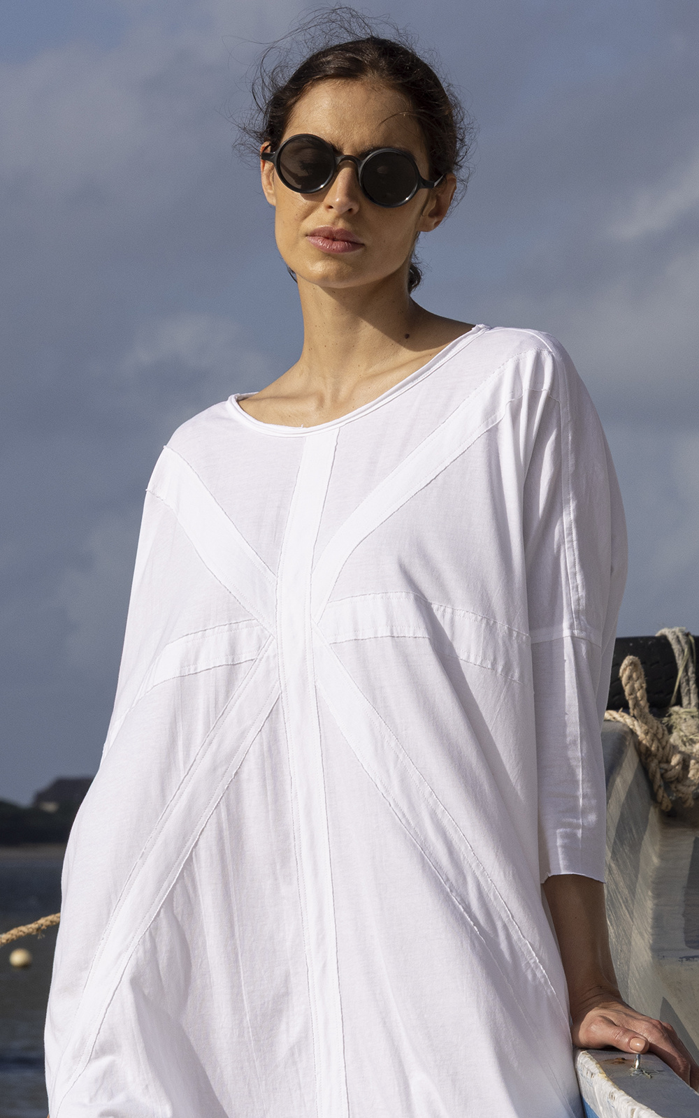Union Tunic Cotton – Zebrano | Designer Clothing NZ