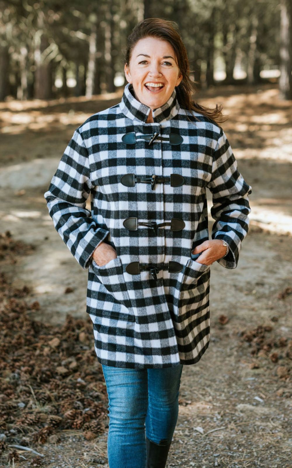 Virginia Duffle Coat – Zebrano | Designer Clothing NZ