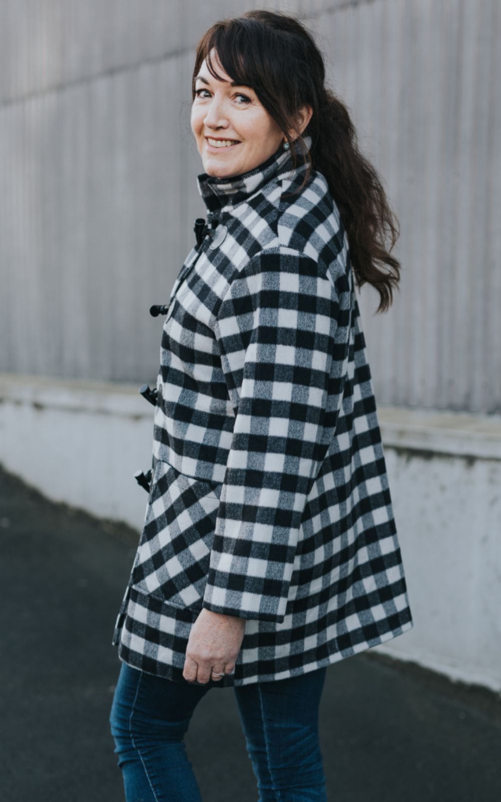 Virginia Duffle Coat – Zebrano | Designer Clothing NZ