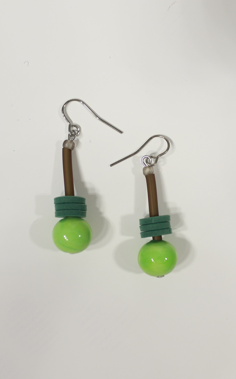 Glass Ball Drop Pvc Earring – Zebrano | Designer Clothing NZ
