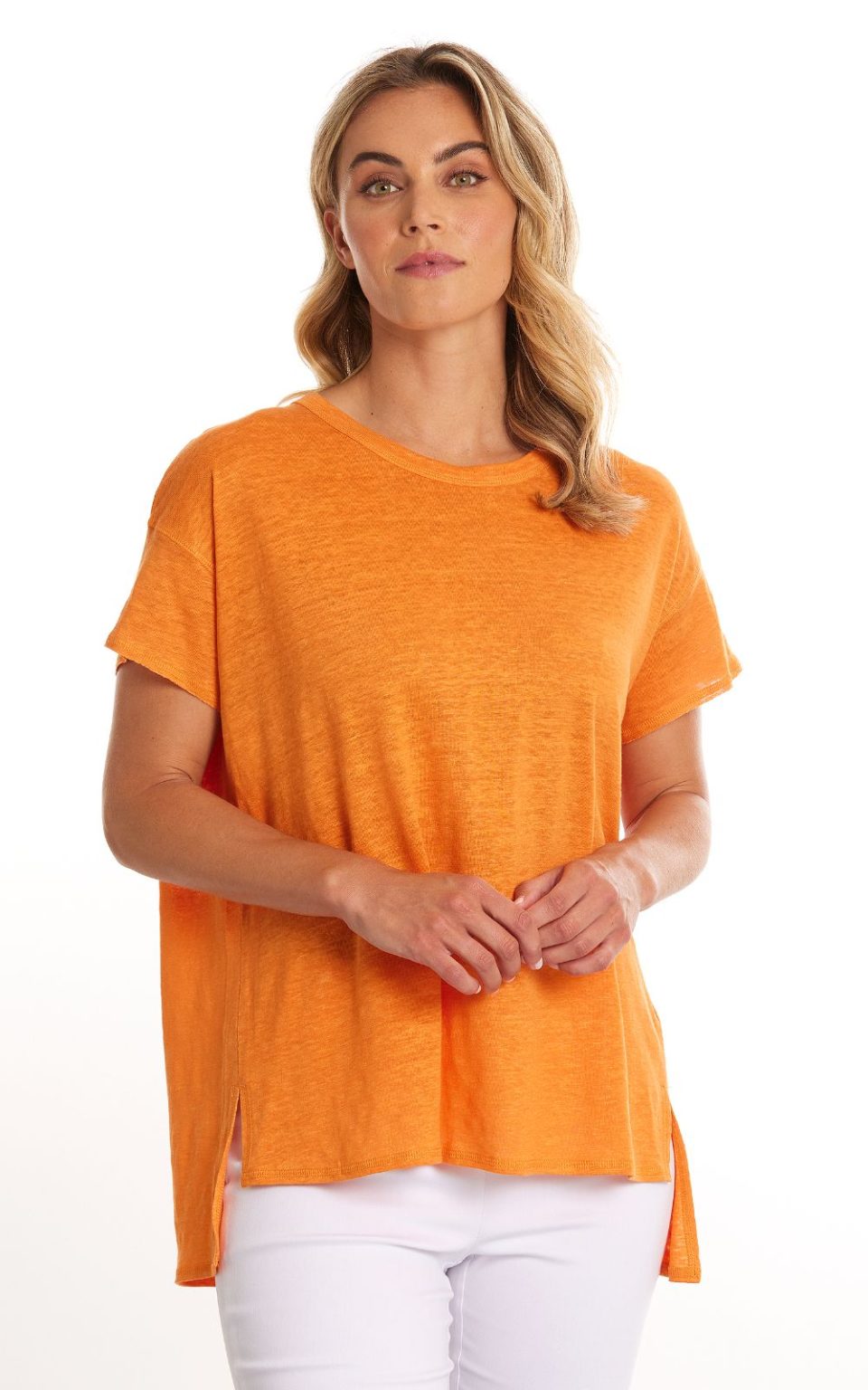 S/S Relaxed Linen Tee – Zebrano | Designer Clothing NZ