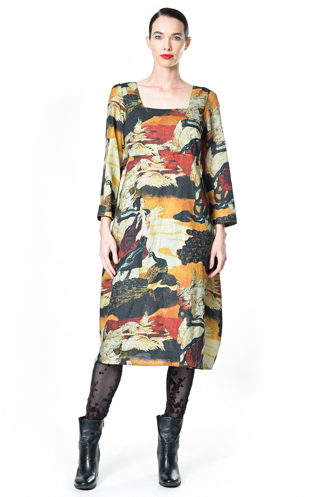 Geisha And Swans Bennett Dress – Zebrano | Designer Clothing NZ